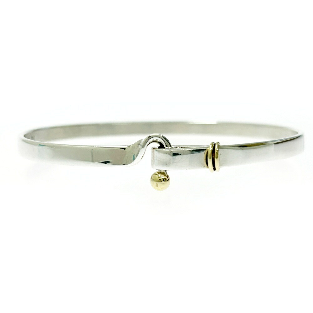 【楽天市場】【中古】TIFFANY&Co. ティファニー シルバー ゴールド フック&アイ バングル 13.1g 925/750刻印 ...