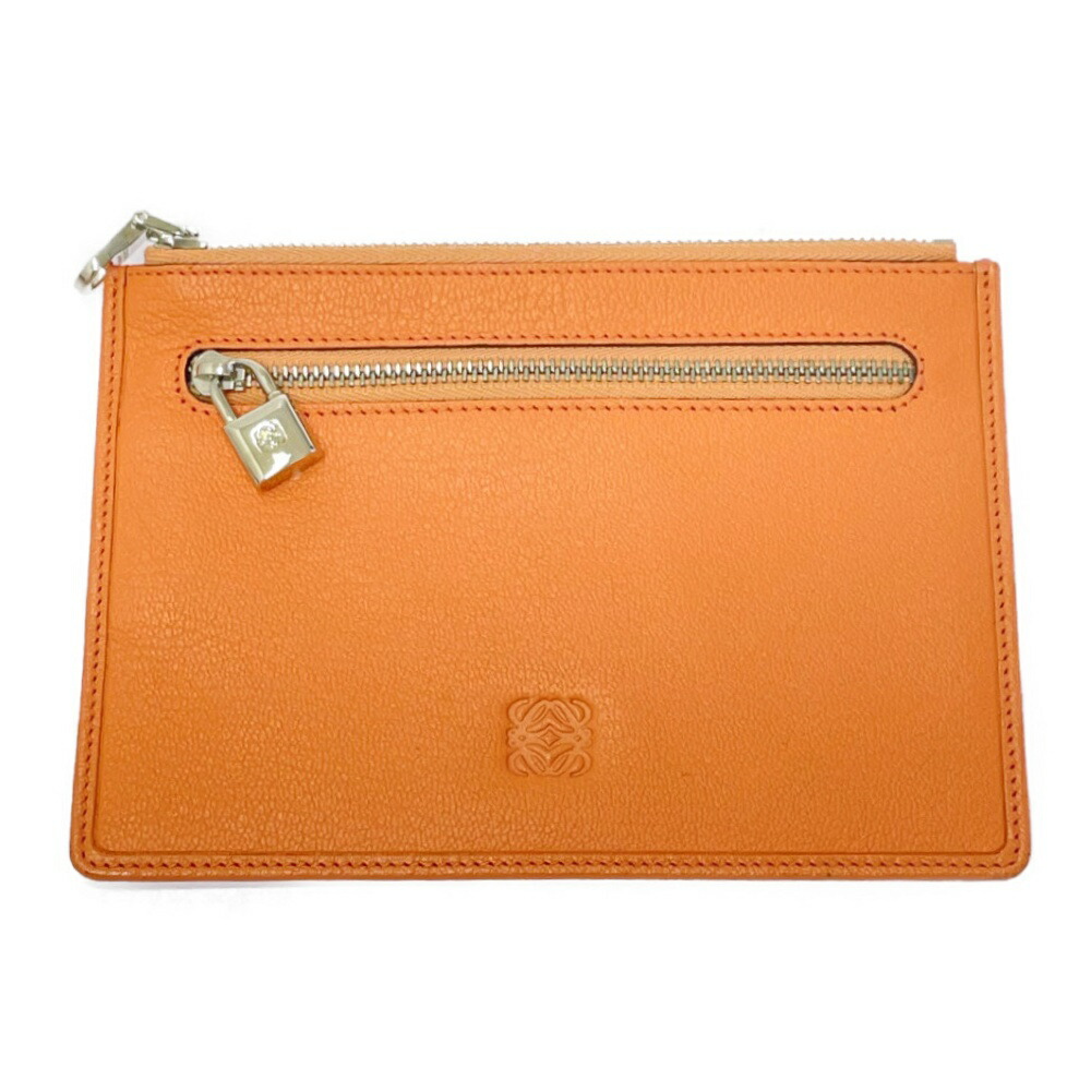 【楽天市場】【中古】LOEWE ロエベ レザー アナグラム ポーチ オレンジ 494464 ポーチ：ブランドショップ カラー