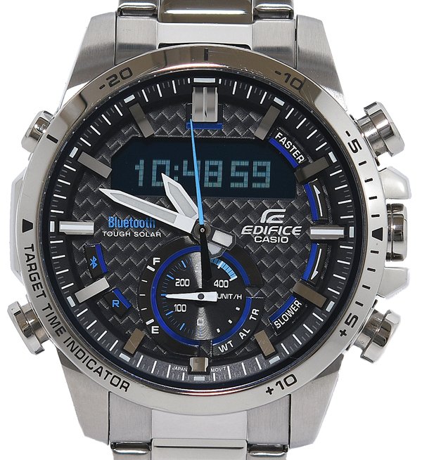 【楽天市場】送料無料！★箱保付！美品！CASIO カシオ EDIFICE エディフィス スマートフォンリンクシリーズ ECB-800D ...