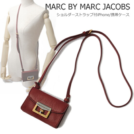 【楽天市場】マークバイマークジェイコブス MARC BY MARC JACOBS IDケース/小物入れ/ミニポシェット ストラップ付 ワイン ...