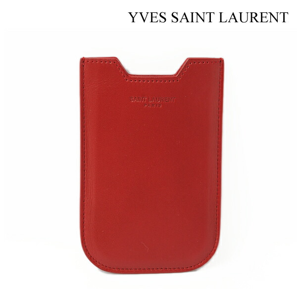 【楽天市場】サンローラン カードケース/iPhone4/4Sケース/スマホケース SAINT LAURENT レザー レッド 315868 ...
