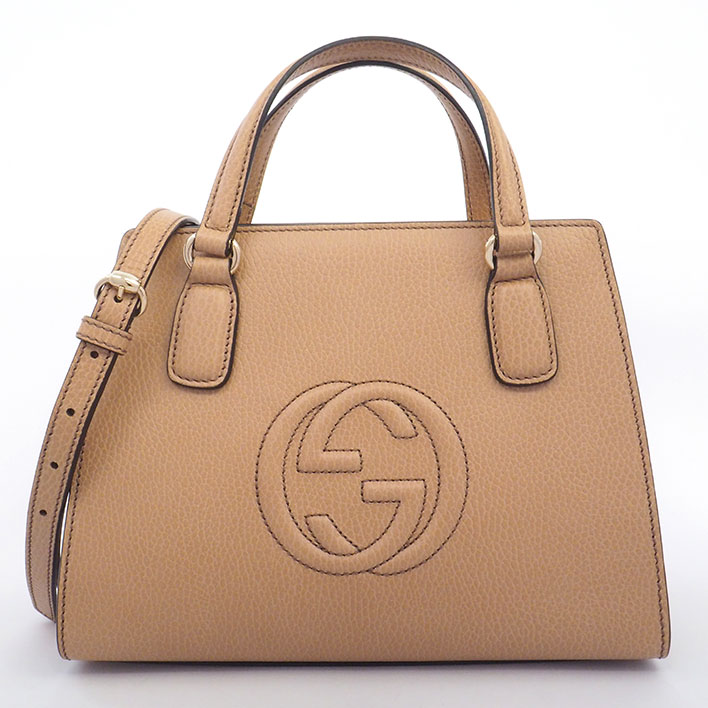 【楽天市場】【返品OK】【新品同様】グッチ 2WAY ショルダーバッグ インターロッキングG ゴールド金具 ソーホー レディース 【ショルダー ...