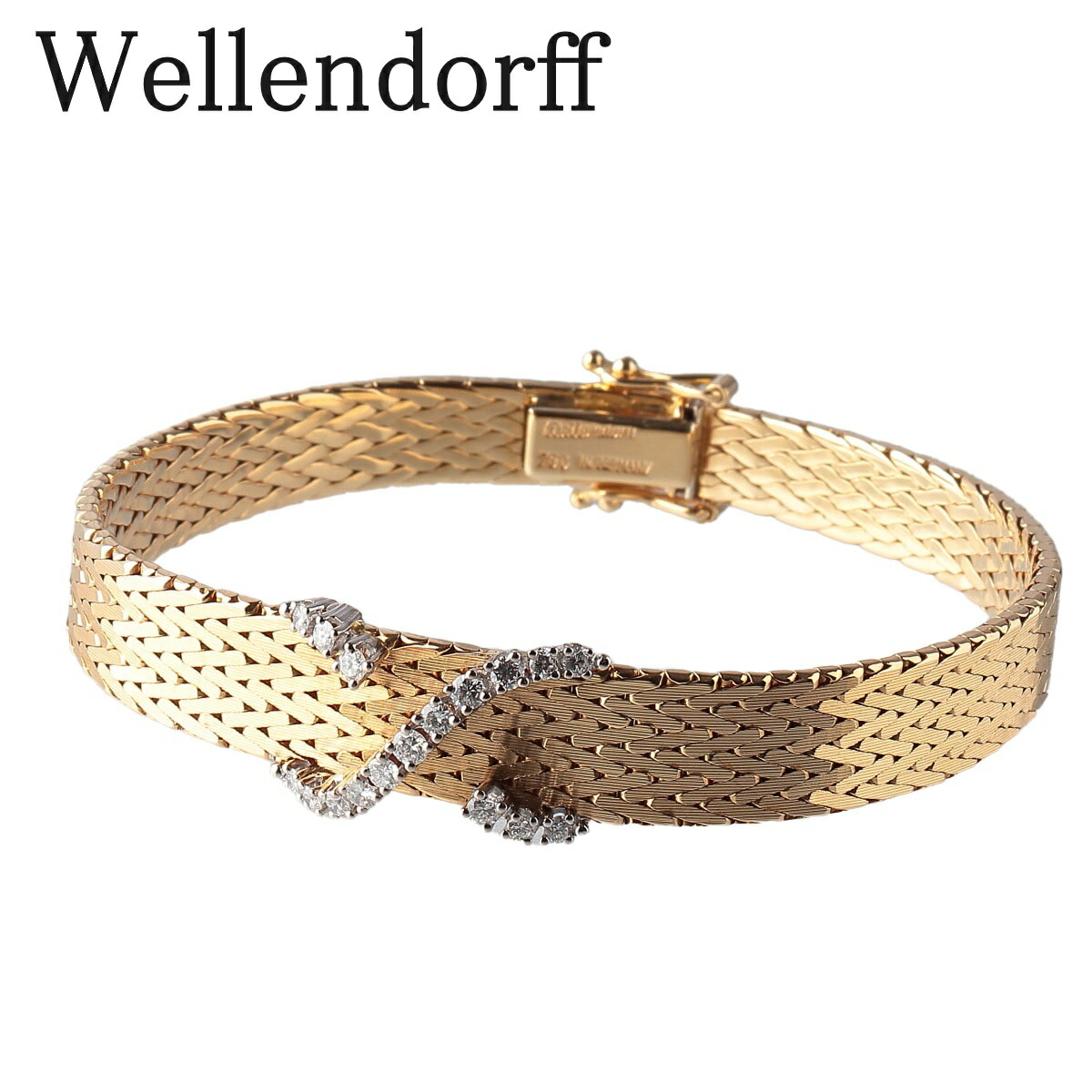 【楽天市場】ウェレンドルフ ダイヤ ブレスレット 美品 約19cm 750YG/WG 43.0g Wellendorff 【中古】14940 ...