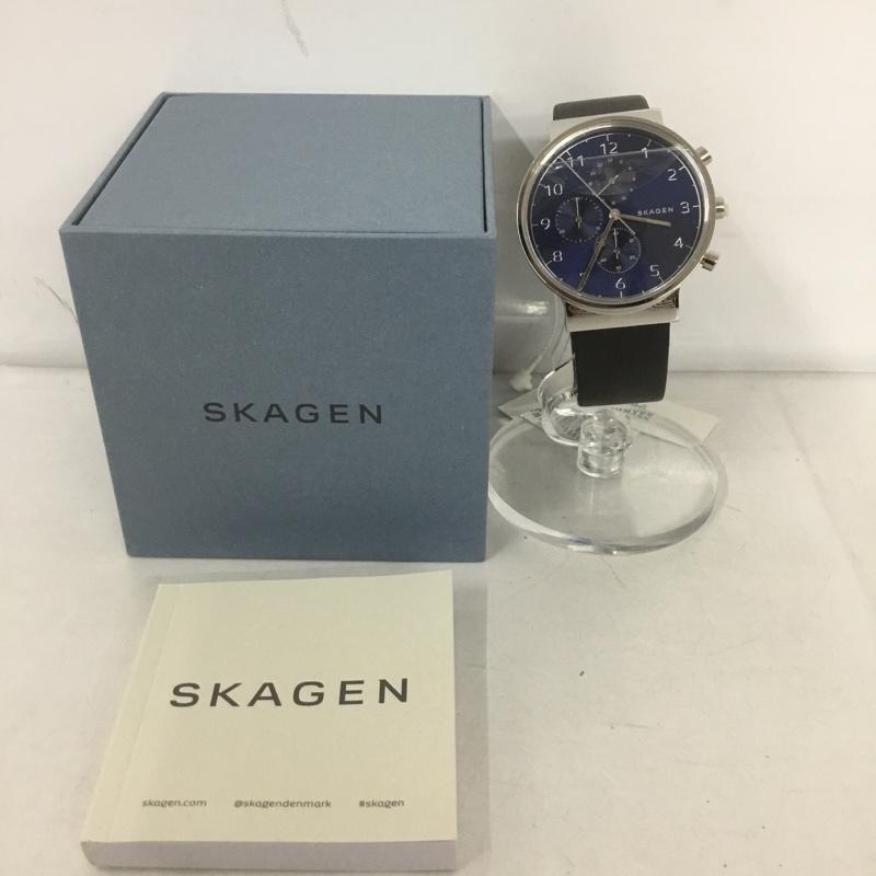 【楽天市場】SKAGEN スカーゲン アナログ（クォーツ式） 腕時計 Watch Analog (Quartz) SKW6417 レザーベルト 箱有【USED】【古着】【中古】10127492 ...