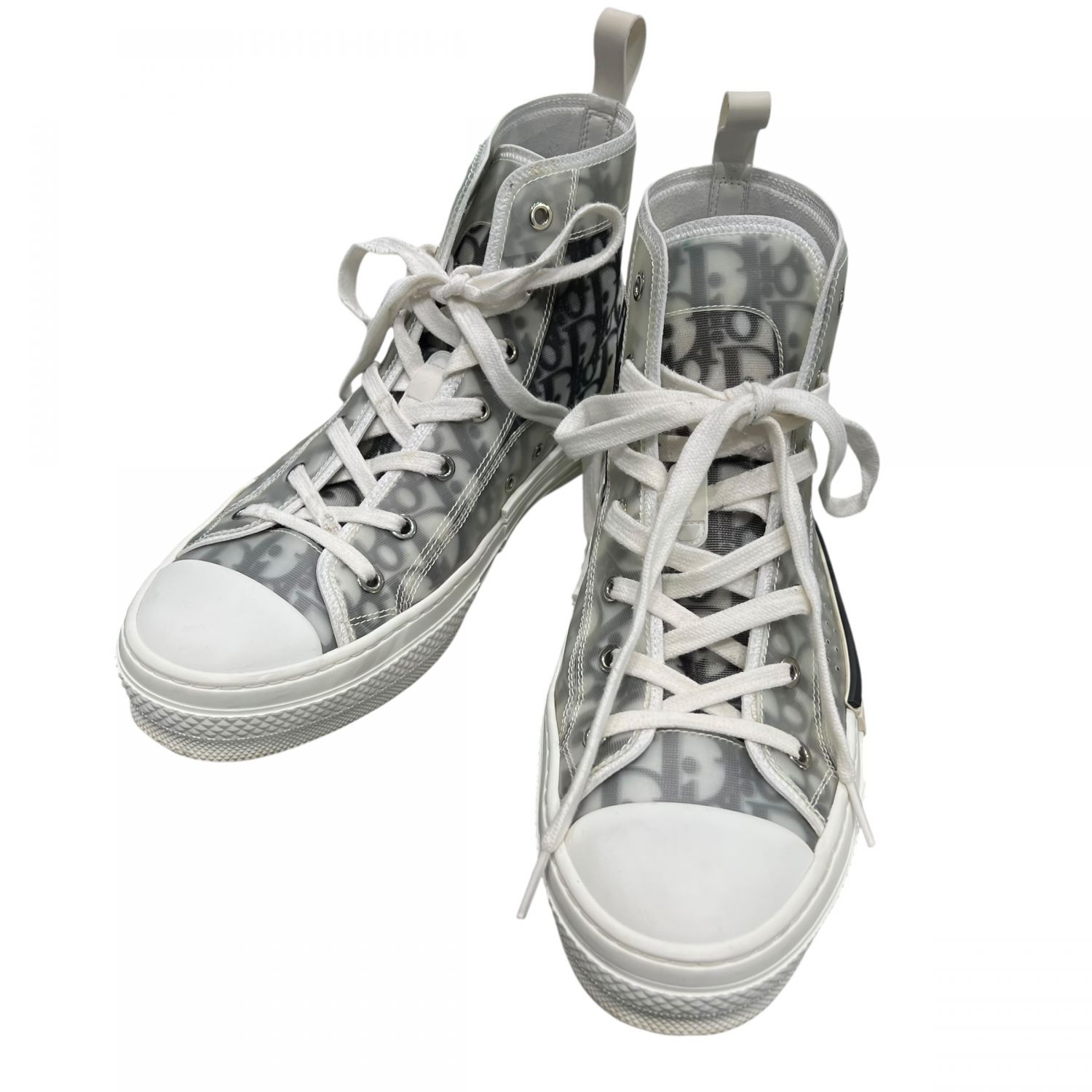 【楽天市場】【中古】Dior ディオール B23リーグ ハイトップスニーカー オブリーク 3SH118YJP_H069 表記サイズ42 日本サイズ27cm 白黒 モノトーン 25000510 ...