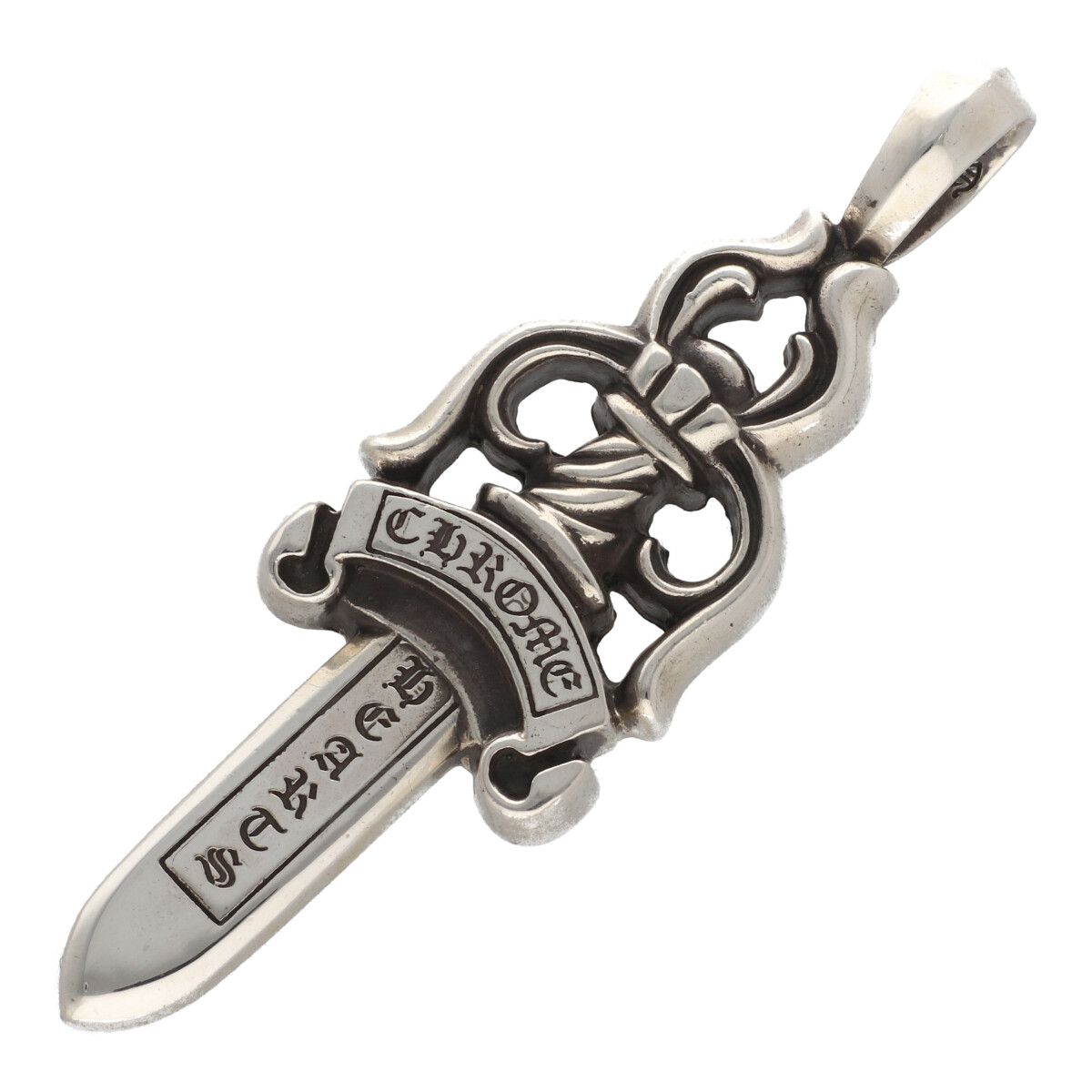【楽天市場】【中古】 CHROME HEARTS クロムハーツ ラージダガー SV925 シルバー ネックレス ペンダント トップ チャーム ...