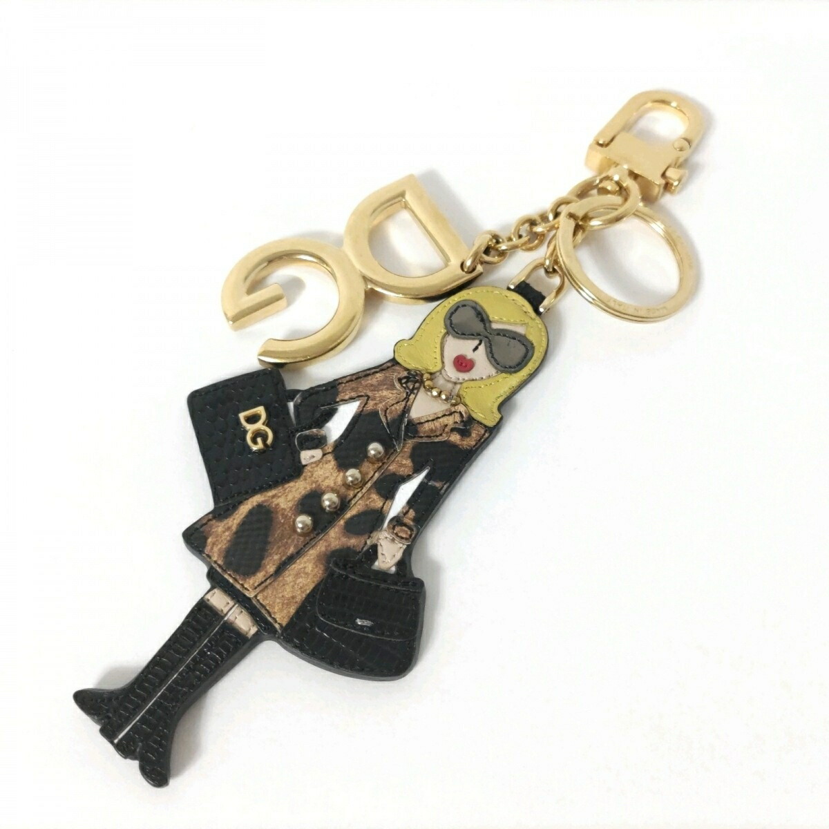 【楽天市場】【新着】【中古】dolceandgabbana ドルチェアンドガッバーナ キーホルダー チャーム 黒×ブラウン×マルチ レザー×