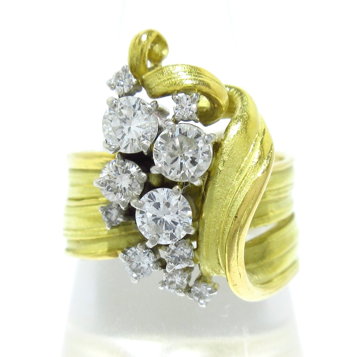 【楽天市場】【中古】NOBUKO ISHIKAWA(ノブコイシカワ) リング 石川暢子/ダイヤ0.77ct/0.24ct K18YG×Pt900×ダイヤモンド：ブランディア 楽天市場店