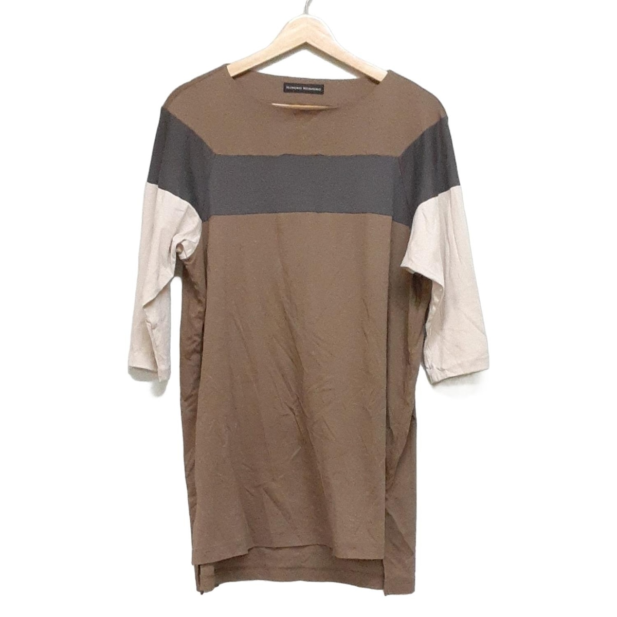 【楽天市場】【中古】HIROKO KOSHINO(ヒロココシノ) ワンピース クルーネック/長袖/ミニ ブラウン×ネイビー×白：ブランディア 楽天市場店