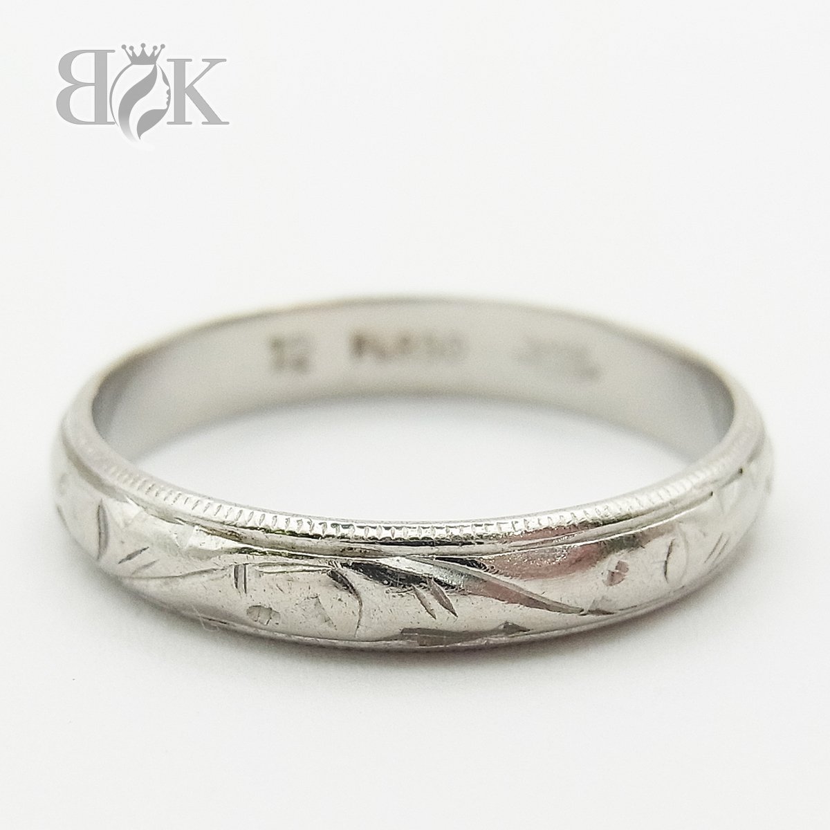 【楽天市場】PT850 彫刻リング 約3.1g 11.5号 縦幅：約3.2mm プラチナ 指輪 ∞【中古】：ブランド金庫 楽天市場店