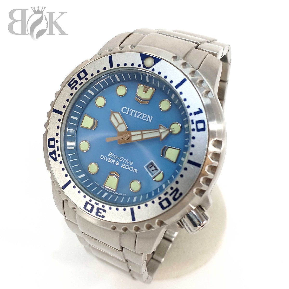 【楽天市場】シチズン エコドライブ プロマスター ダイバー 200m デイト E168-A14ST0C メンズ腕時計 ブルー文字盤 稼働品 箱 ...