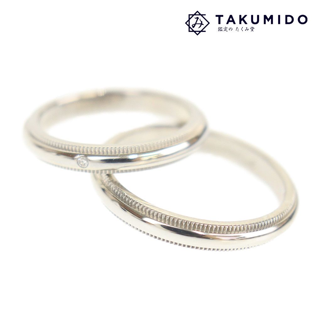 【楽天市場】ティファニー 指輪 トゥギャザー ダブル ミルグレイン バンド リングセット 約9号/約16号 中古 プラチナ 総重量約4.8g ...