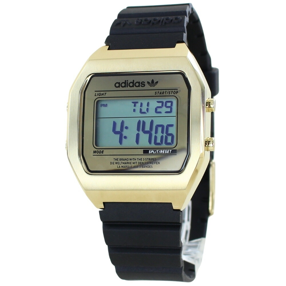 【楽天市場】アディダス 腕時計 メンズ 父の日 レディース 母の日 ユニセックス デジタル ステンレススチール レジン ゴールド ブラック ...