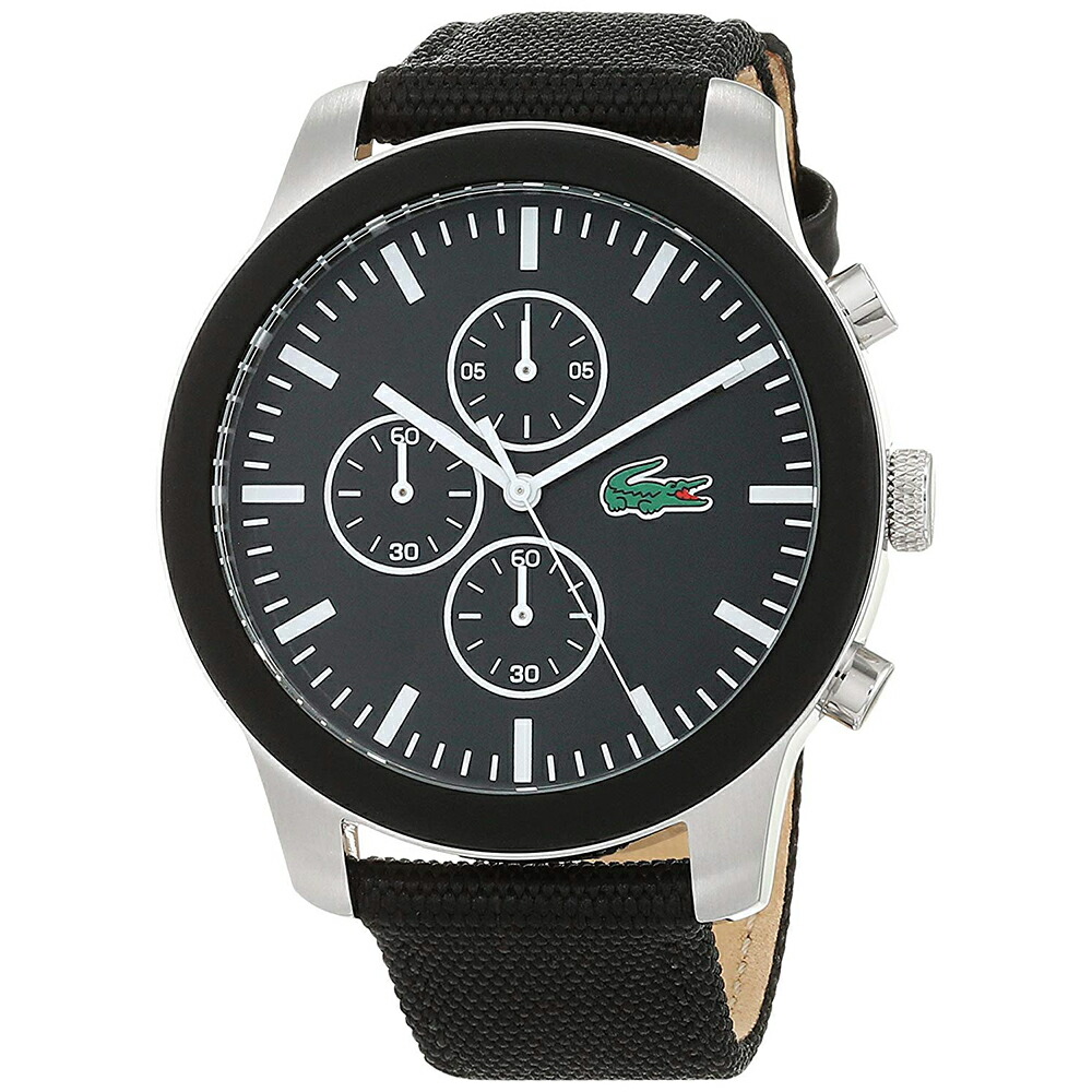 【楽天市場】LACOSTE ラコステ メンズ レディース ユニセックス 腕時計 手表 12.12 クロノグラフ ブラック ナイロン レザー ...