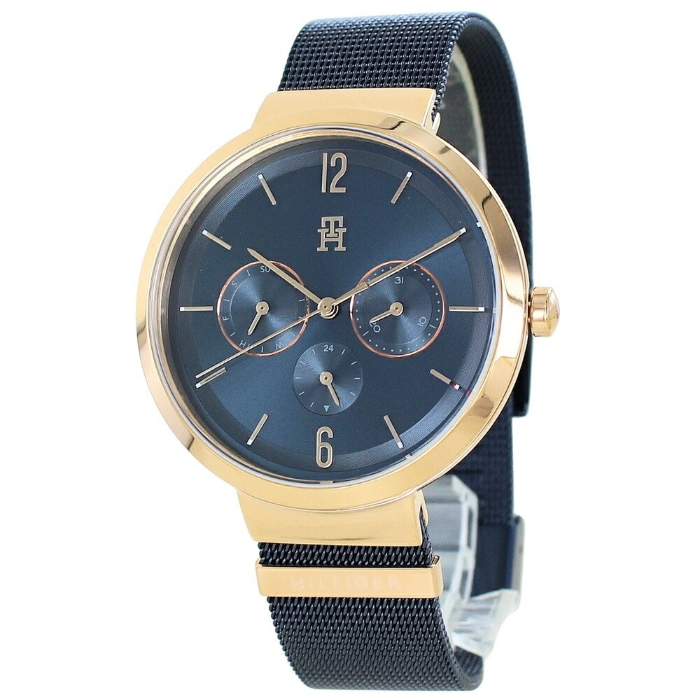 【楽天市場】トミーヒルフィガー 腕時計 手表 レディース 母の日 大きめ 文字盤 ブルー メッシュベルト ブレスレット 時計 レディース腕時計 ...
