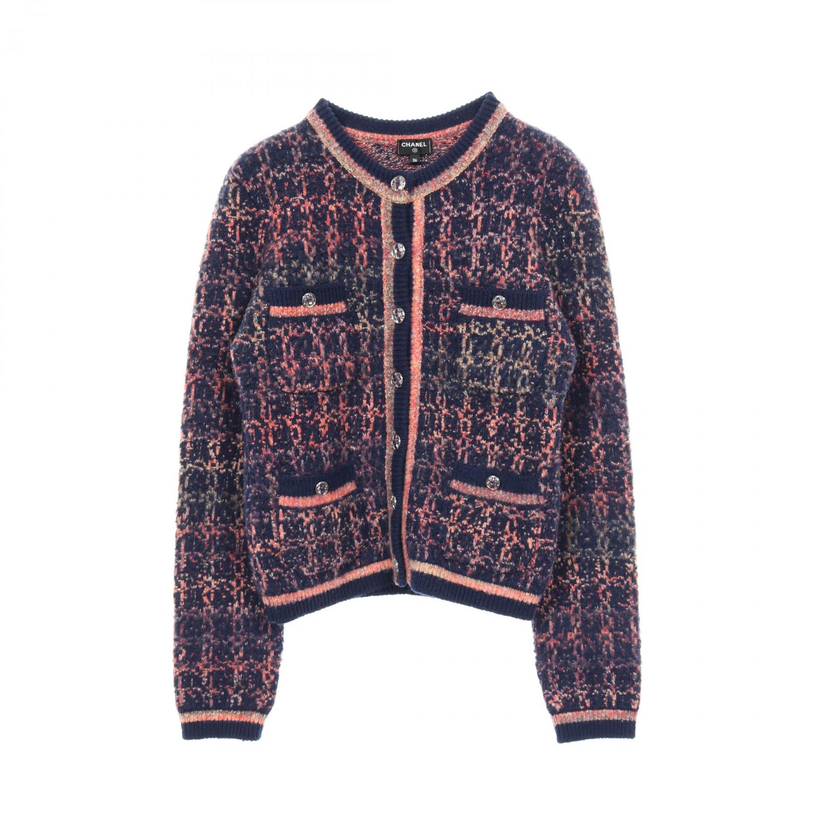 楽天市場】CHANEL シャネル P64642K60662 カシミヤカーディガン