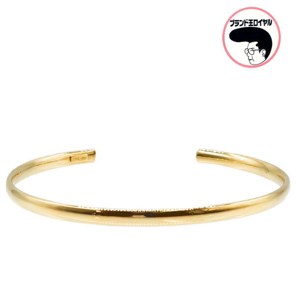 【楽天市場】K18YG バングル イエローゴールド ブレスレット シンプル：ブランド王ロイヤル