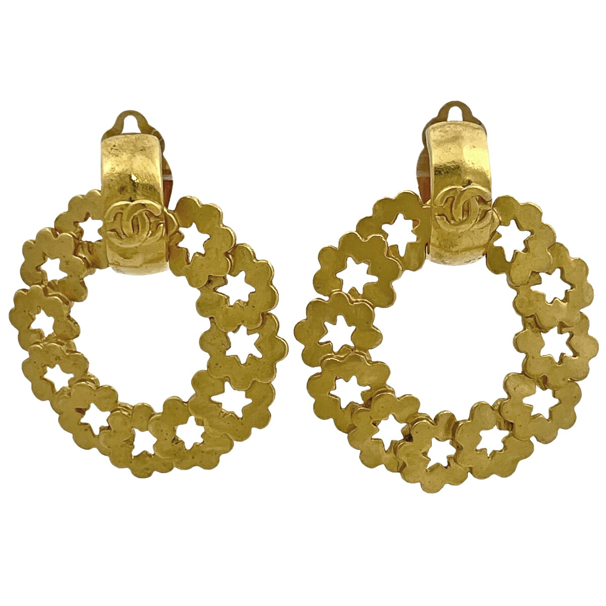 【楽天市場】【在庫一掃】 【ラッピング可】シャネル CHANEL ココマーク ループ イヤリング サークル CC イヤリング GP ゴールド ...