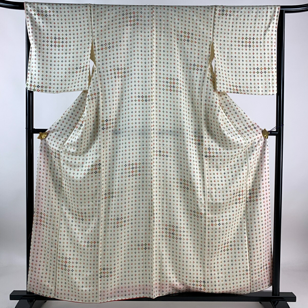 【楽天市場】小紋 身丈158cm 裄丈66cm M 袷 幾何学 クリーム 正絹 美品 優品 【中古】：バイセル 楽天市場店