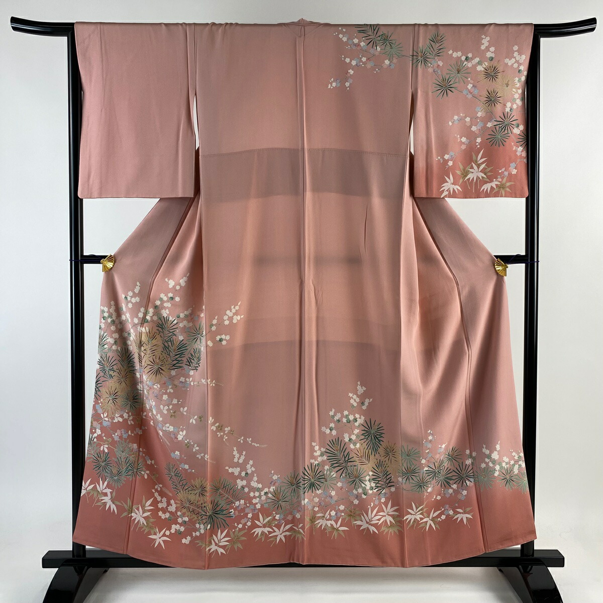 【楽天市場】訪問着 身丈157.5cm 裄丈64cm M 袷 松竹梅 染め分け ぼかし ピンク 正絹 秀品 【中古】：バイセル 楽天市場店