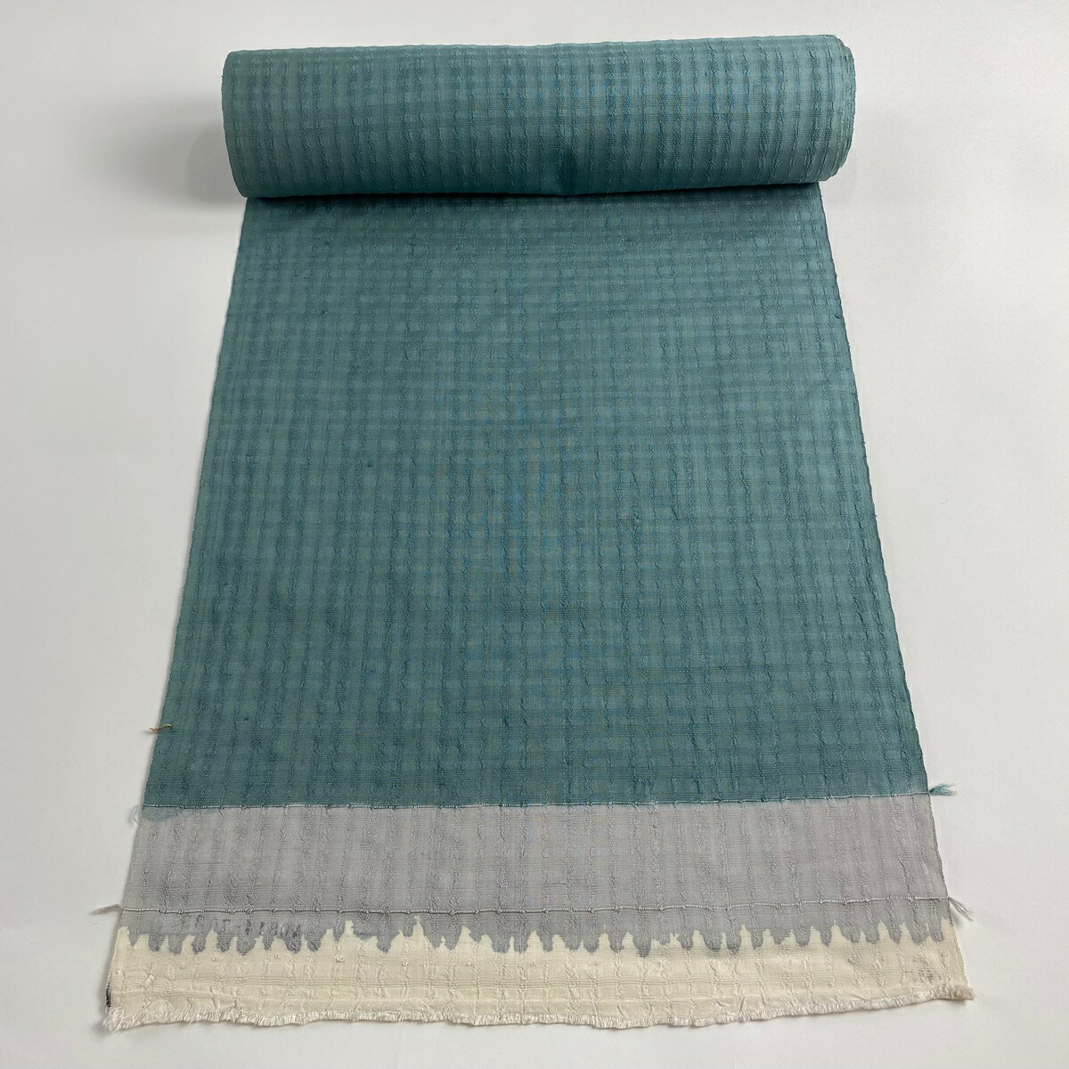 【楽天市場】反物 秀品 小紋 格子 緑 正絹 【中古】：バイセル 楽天市場店