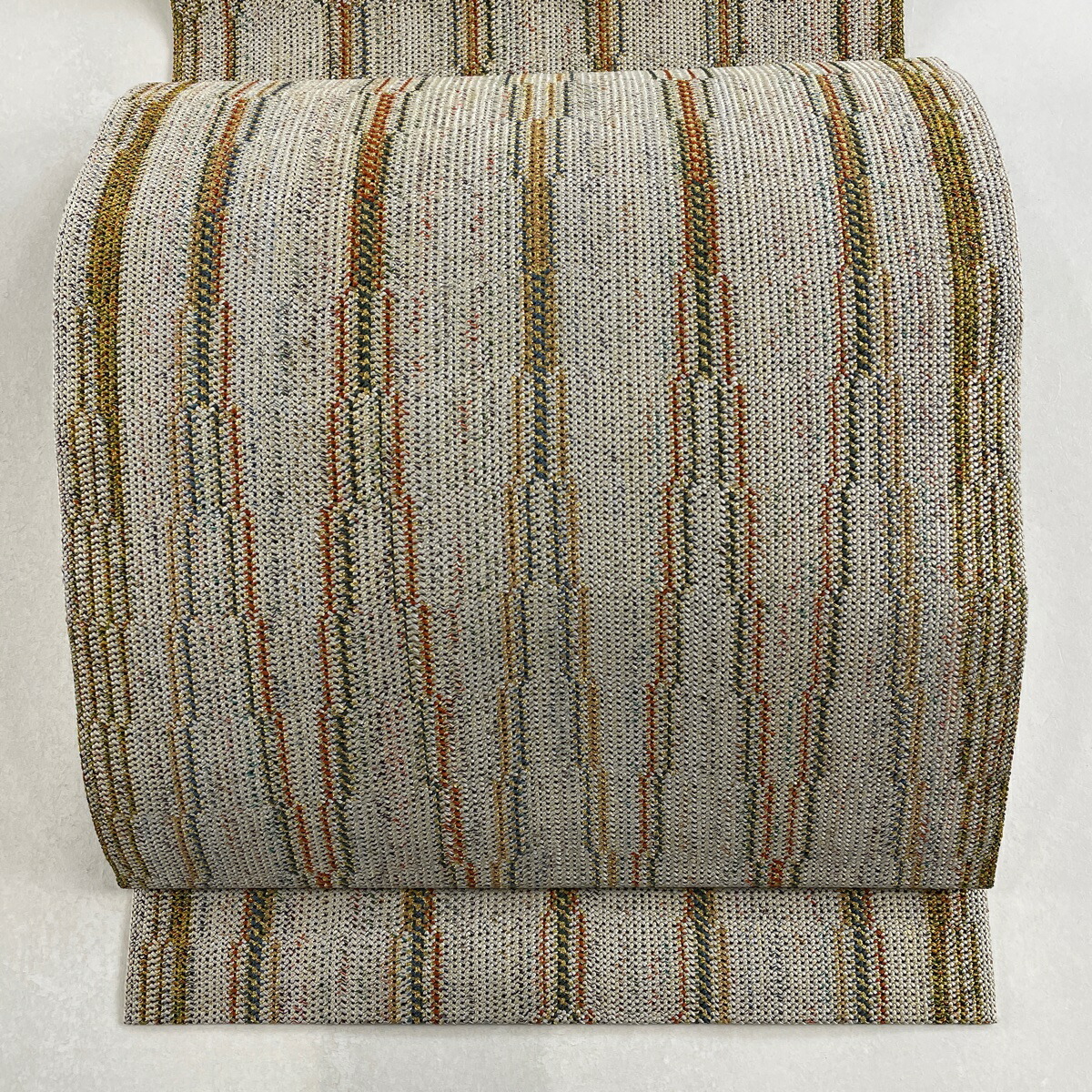 【楽天市場】名古屋帯 美品 秀品 八寸名古屋帯 松葉仕立て 夏帯 縞 金銀糸 ベージュ 正絹 【中古】：バイセル 楽天市場店