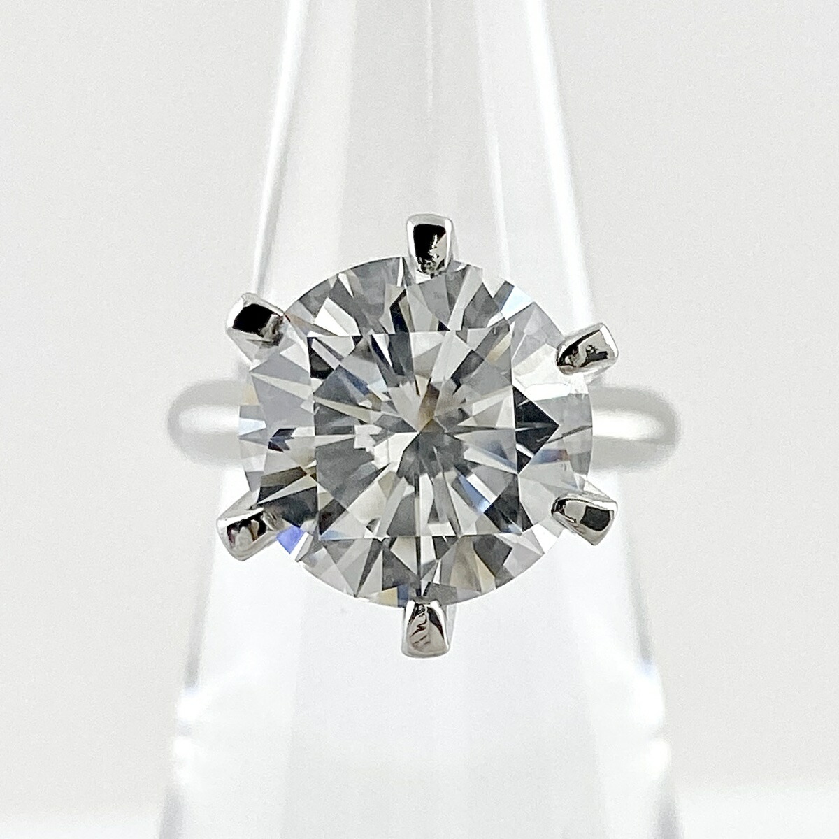 【楽天市場】【ラッピング可】 ダイヤモンド デザインリング プラチナ 指輪 リング 7.5号 Pt900 ダイヤモンド レディース 【中古 ...