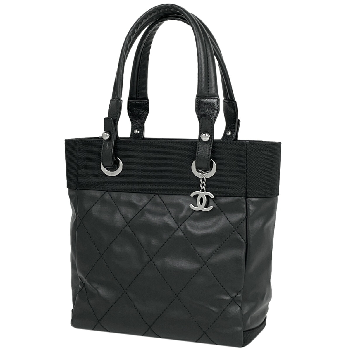 【楽天市場】シャネル CHANEL パリビアリッツ トート PM ココマーク ハンドバッグ トートバッグ コーティングキャンバス ブラック ...