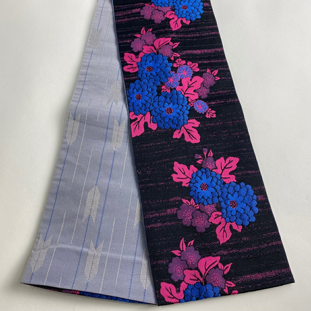 【楽天市場】半幅帯 美品 優品 菊 矢羽 黒 化繊 【中古】：バイセル 楽天市場店