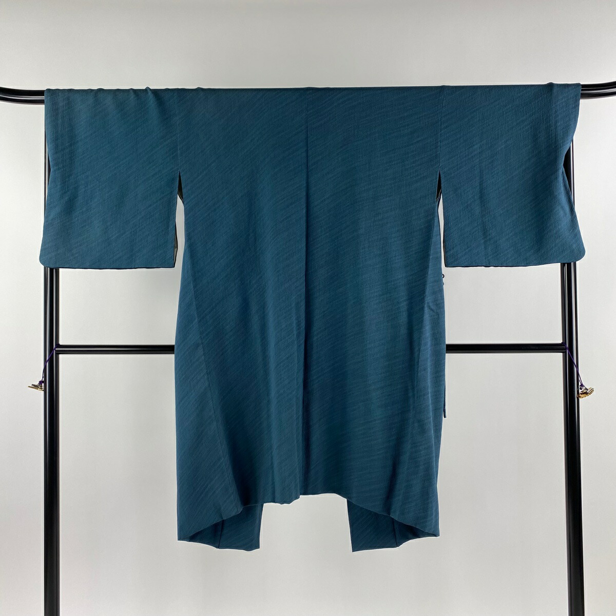 【楽天市場】道中着 身丈105.5cm 裄丈69cm L 和装コート 斜縞 青緑 正絹 美品 逸品 【中古】：バイセル 楽天市場店