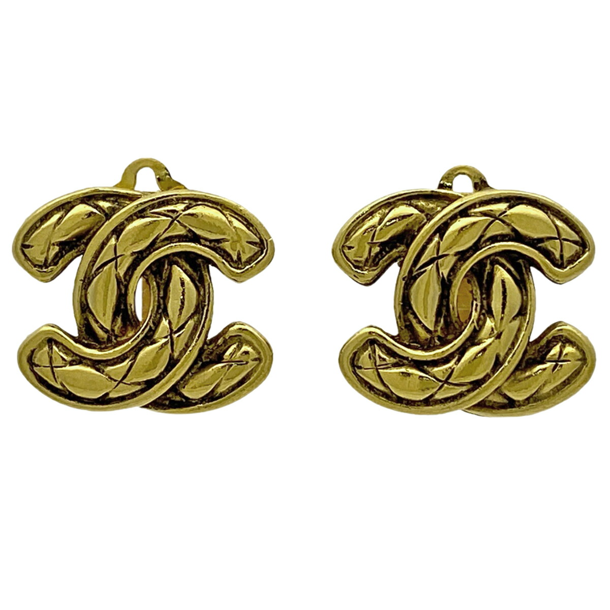 【楽天市場】【ラッピング可】シャネル CHANEL ココマーク イヤリング マトラッセ イヤリング GP ゴールド レディース 【中古】：バイ ...