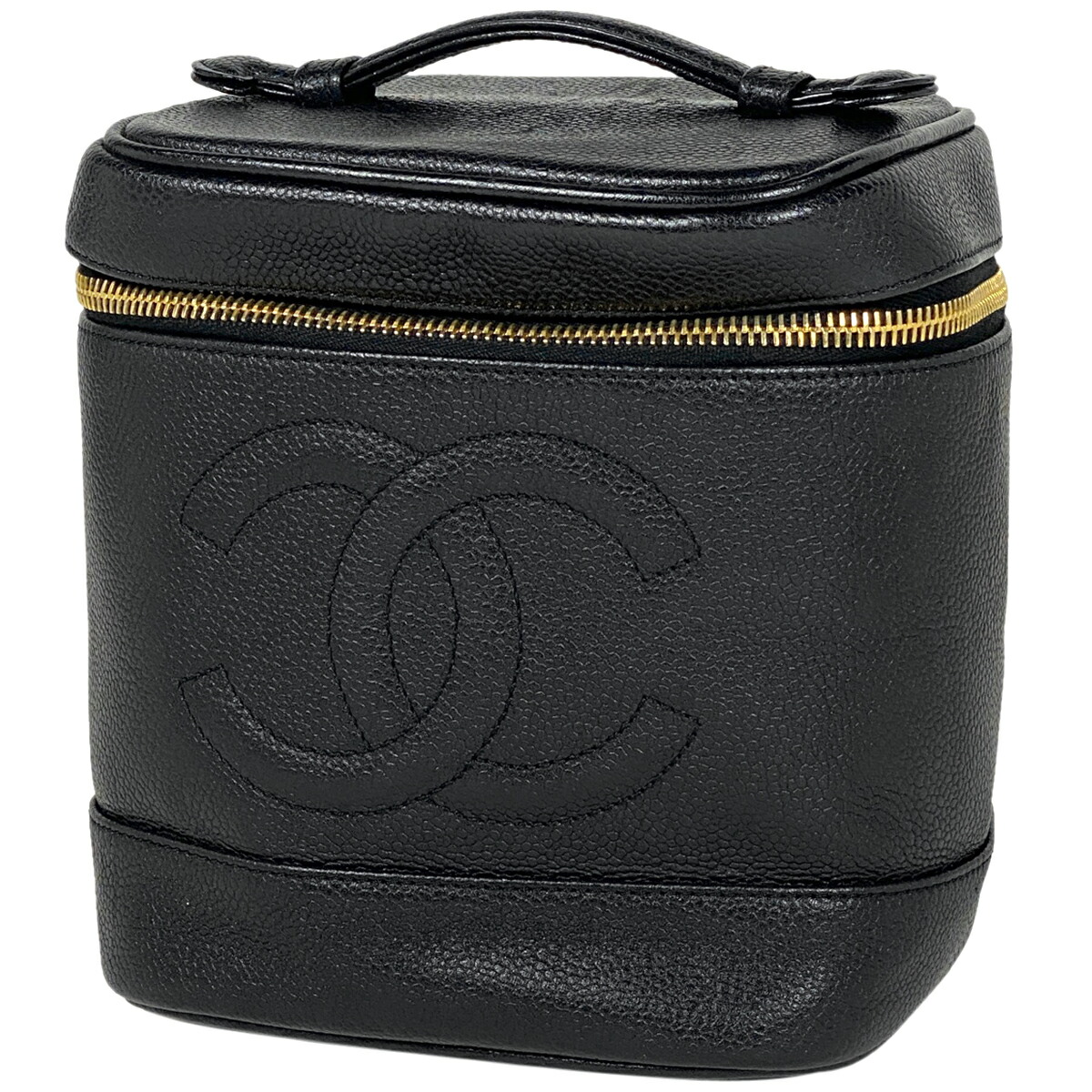【楽天市場】シャネル CHANEL ココマーク バニティバッグ コスメ メイク 小物入れ 化粧ポーチ キャビアスキン ブラック A01998 ...