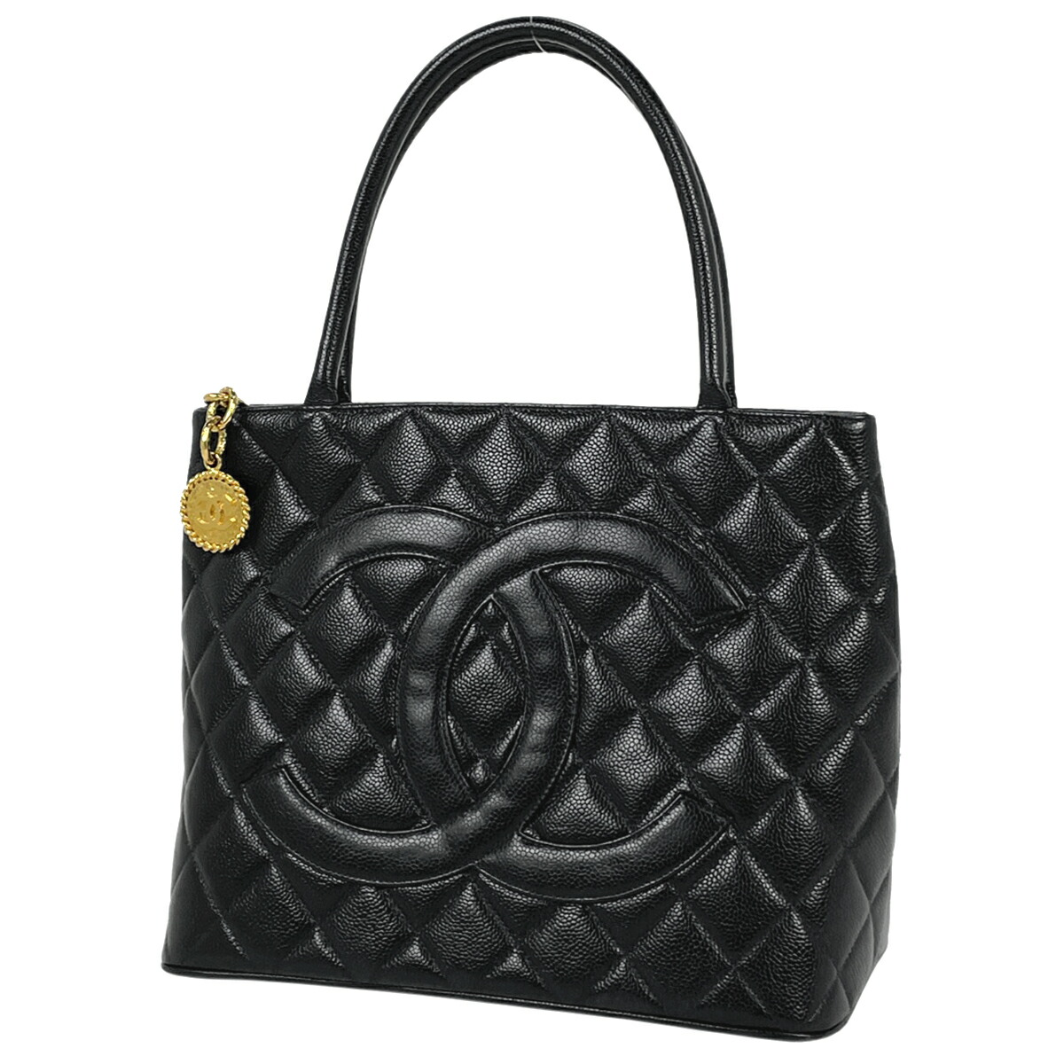 【楽天市場】シャネル CHANEL 復刻トート ハンドバッグ ココマーク トートバッグ キャビアスキン ブラック A01804 レディース ...