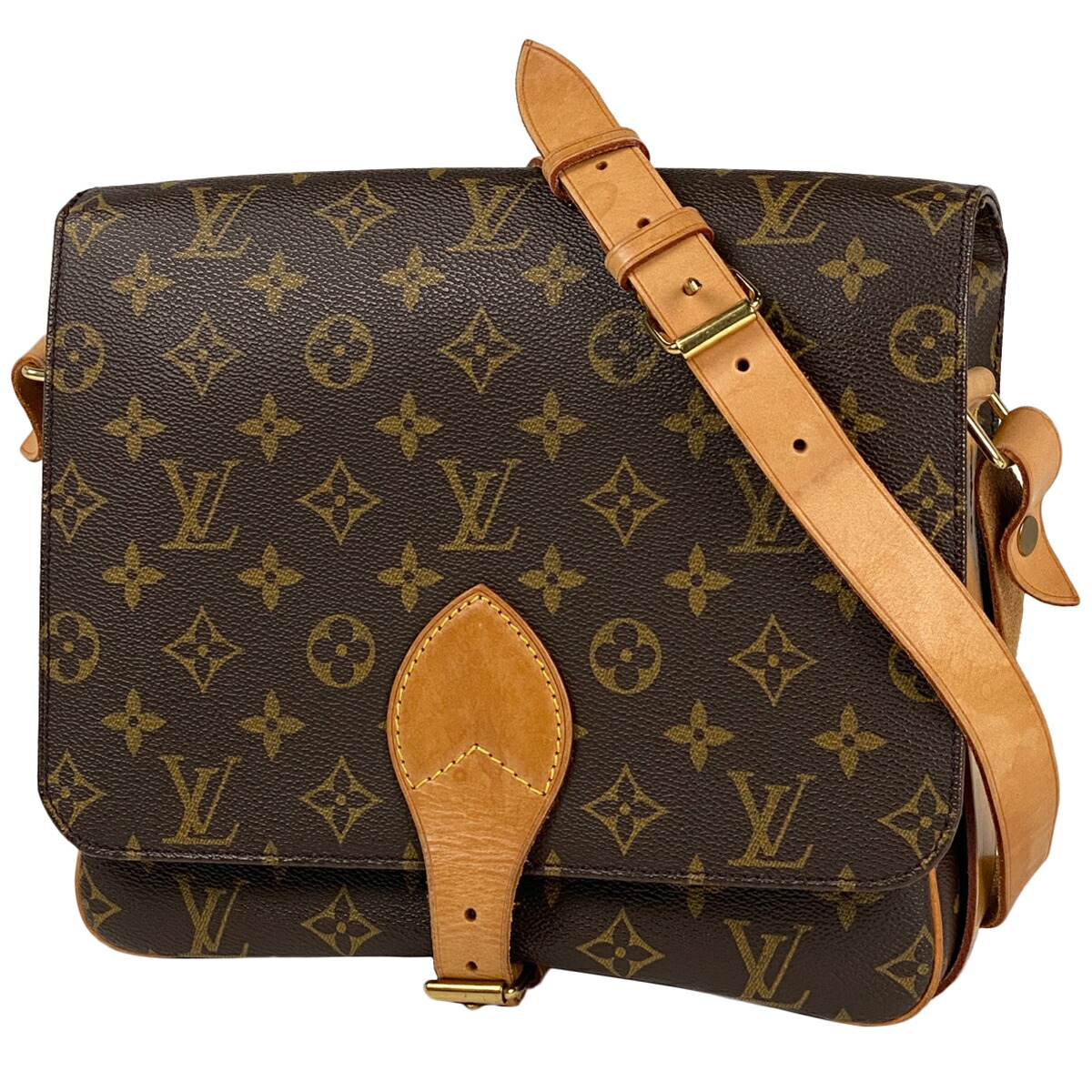 【楽天市場】ルイ・ヴィトン Louis Vuitton カルトシエール 斜め掛け ショルダーバッグ モノグラム ブラウン M51252 ...