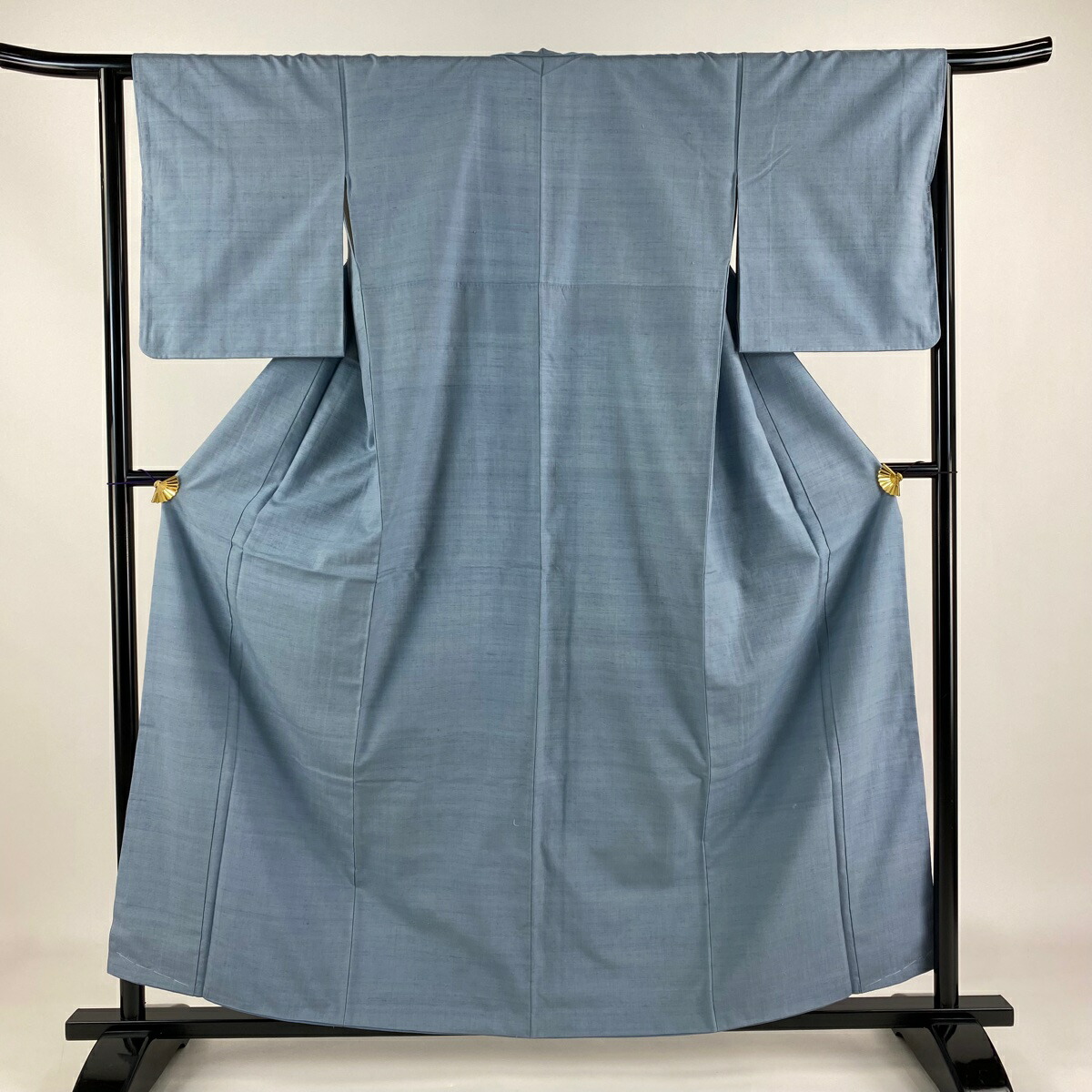 【楽天市場】結城紬 身丈159cm 裄丈64cm M 袷 はたおり娘 奥順 証紙あり 青灰色 正絹 名品 【中古】：バイセル 楽天市場店