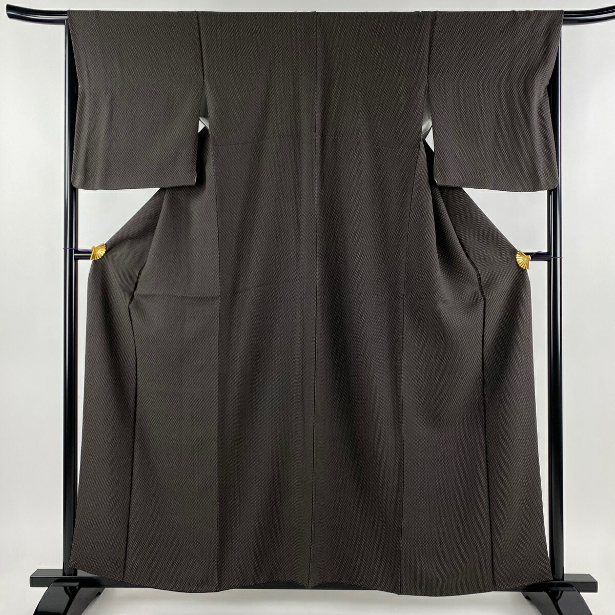 【楽天市場】紬 身丈158cm 裄丈67cm M 袷 十字絣 焦茶色 正絹 美品 逸品 【中古】：バイセル 楽天市場店