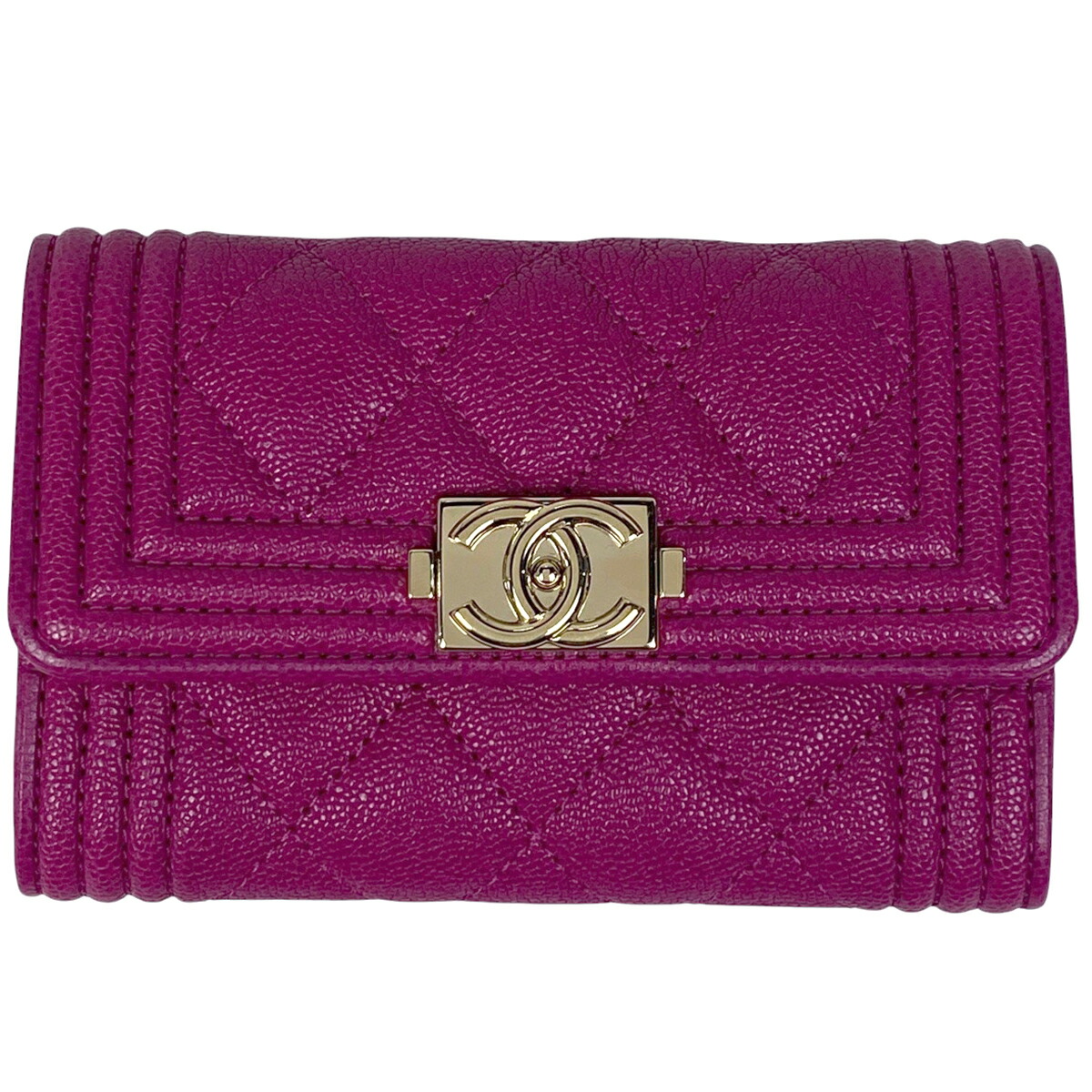 【楽天市場】【ラッピング可】シャネル CHANEL ボーイシャネル フラップ カードケース 名刺入れ コインケース 二つ折り カードケース ...