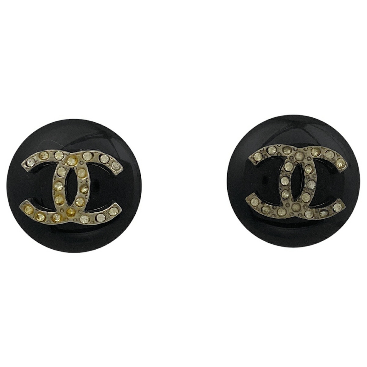 【楽天市場】【ラッピング可】シャネル CHANEL ココマーク ラインストーン イヤリング CCマーク ラウンド イヤリング シルバーメッキ ...