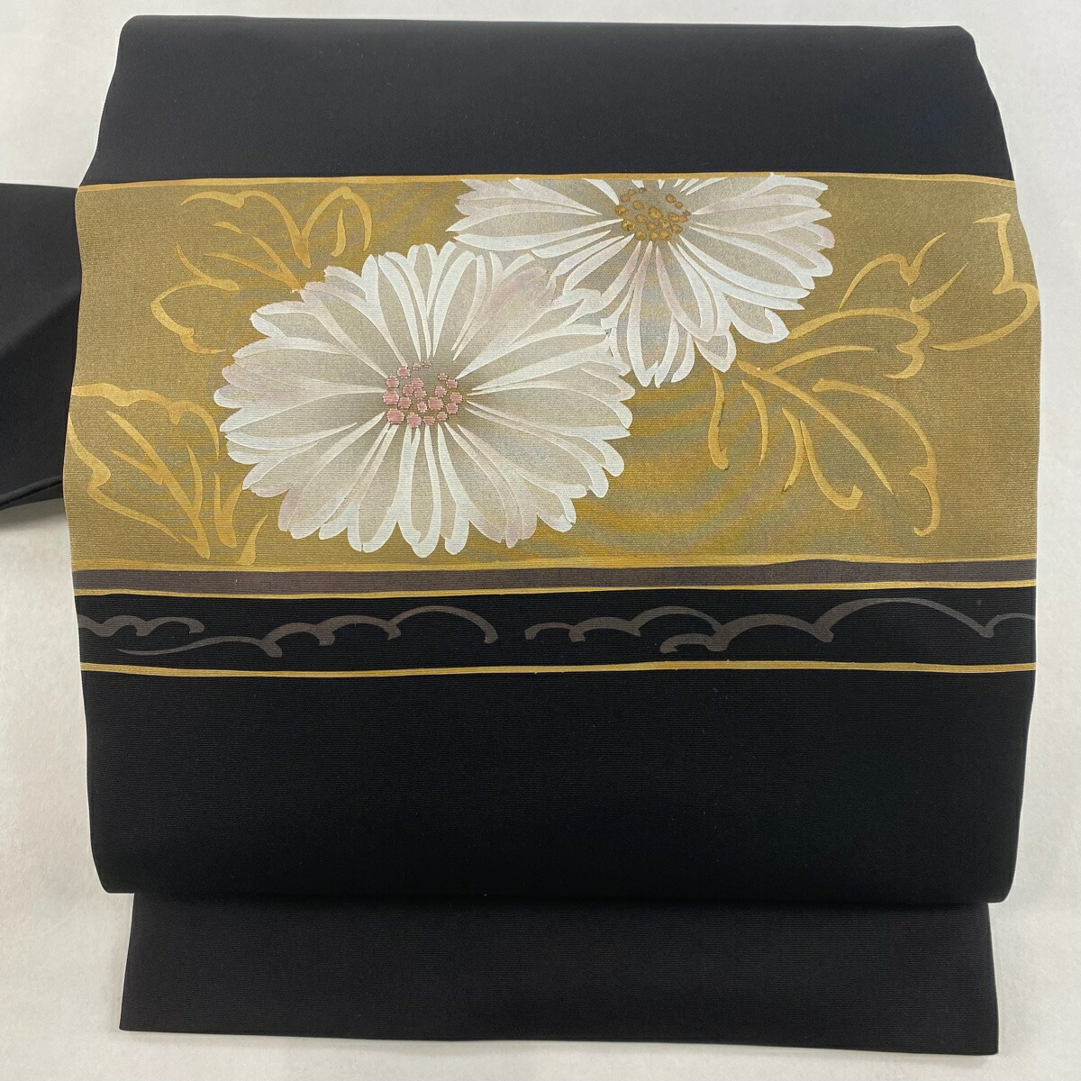 【楽天市場】名古屋帯 秀品 菊 金彩 黒 正絹 【中古】：バイセル 楽天市場店