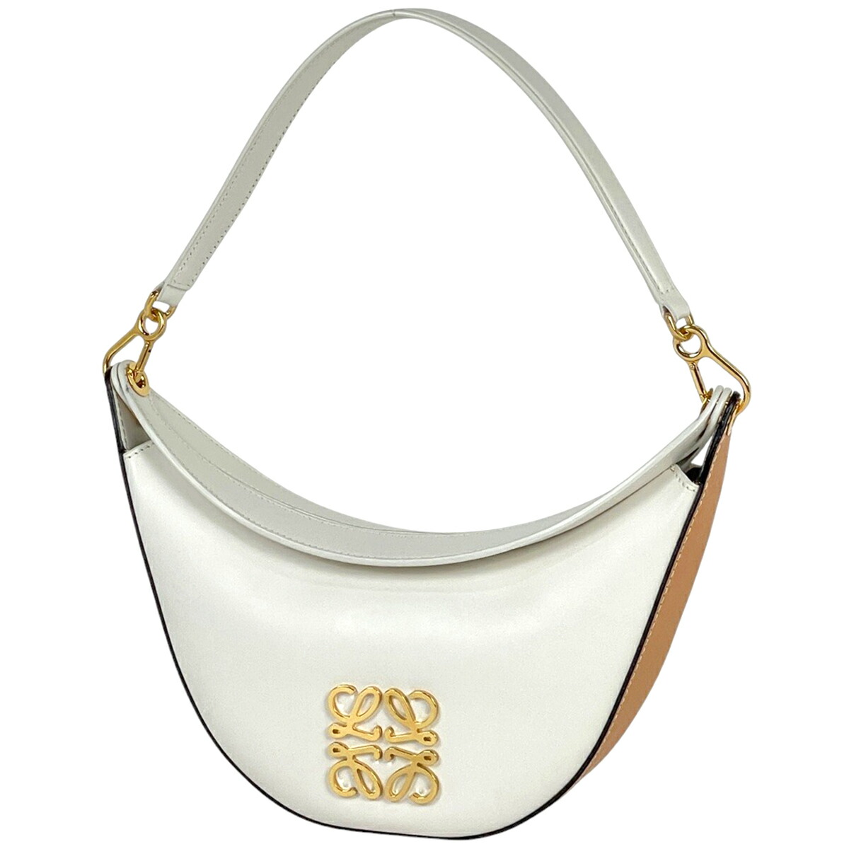 【楽天市場】ロエベ LOEWE ルナバッグ スモール アナグラム ワンショルダー ハンドバッグ レザー ホワイト ベージュ レディース 【中古 ...