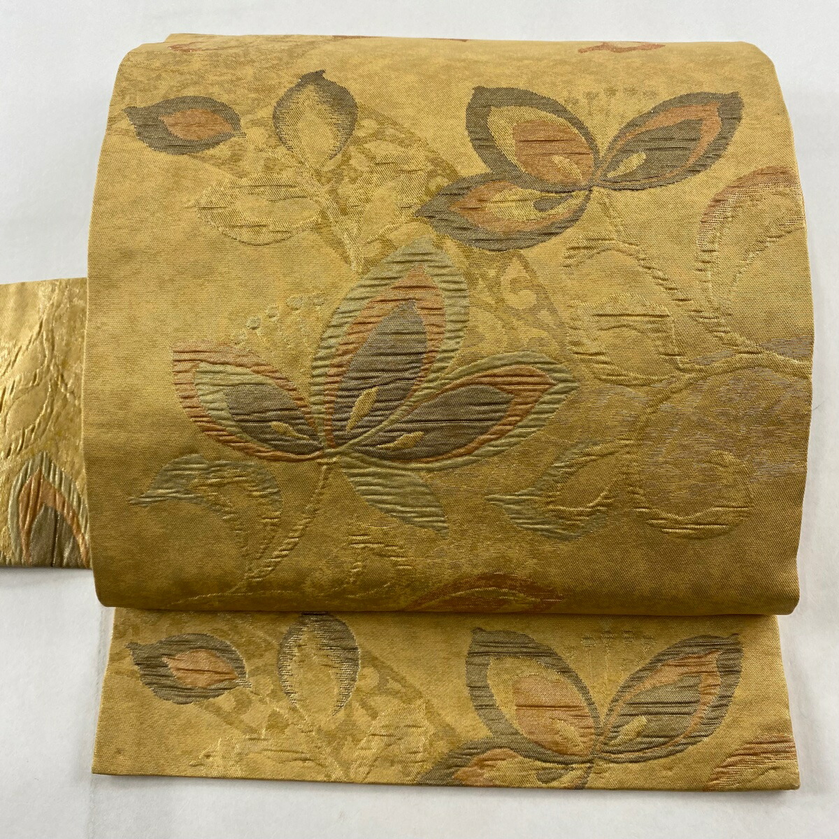 【楽天市場】名古屋帯 美品 優品 草花 箔 山吹色 正絹 【中古】：バイセル 楽天市場店