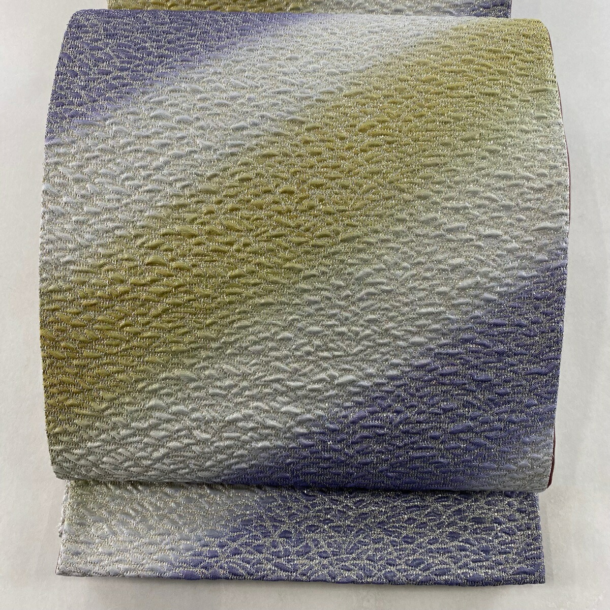 【楽天市場】袋帯 美品 秀品 斜縞 箔 クリーム 全通 正絹 【中古】 msp30：バイセル 楽天市場店