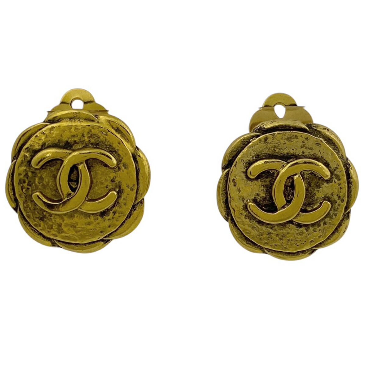 【楽天市場】【ラッピング可】シャネル CHANEL ココマーク イヤリング CCマーク フラワーモチーフ イヤリング GP ゴールド ...