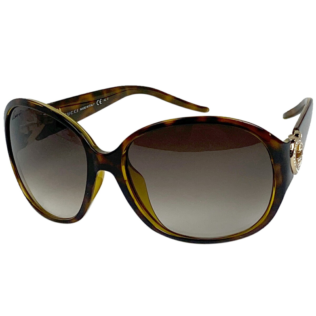 【楽天市場】【ラッピング可】グッチ GUCCI GGロゴ ラインストーン サングラス ハート デミ柄 サングラス プラスチック ブラウン ...