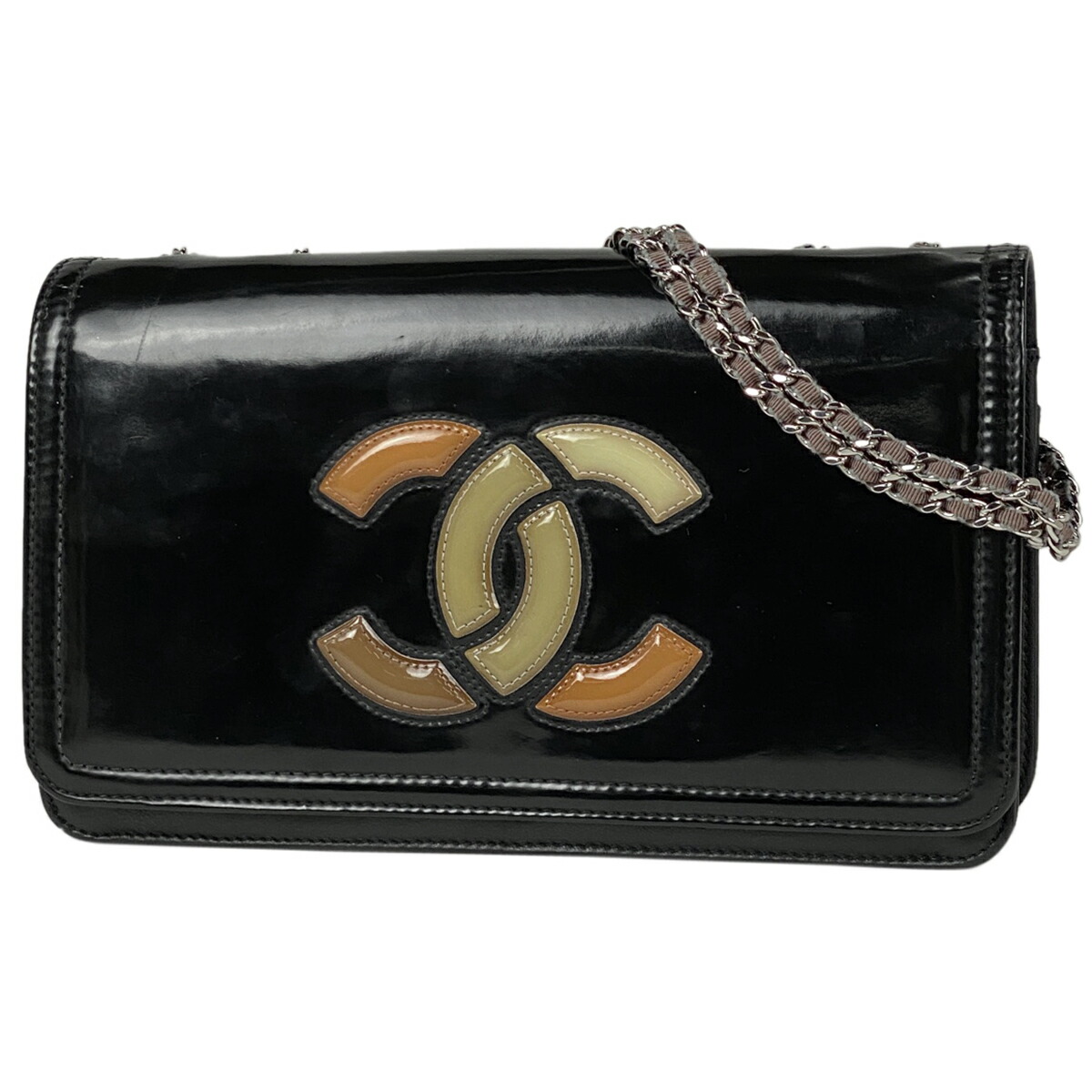 【楽天市場】シャネル CHANEL ココマーク チェーン ショルダーバッグ Wチェーン エナメル リップスティック ショルダーバッグ パテント ...