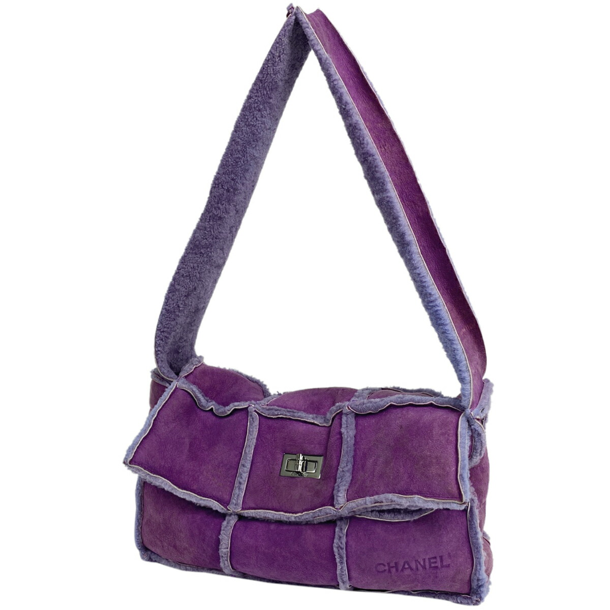 【楽天市場】シャネル CHANEL 2.55ライン ショルダーバッグ ロゴ 肩掛け チョコバー ショルダーバッグ スエード パープル ...