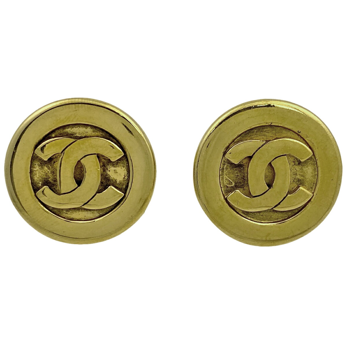 【楽天市場】【ラッピング可】シャネル CHANEL ココマーク ラウンド イヤリング CCマーク イヤリング GP ゴールド レディース ...