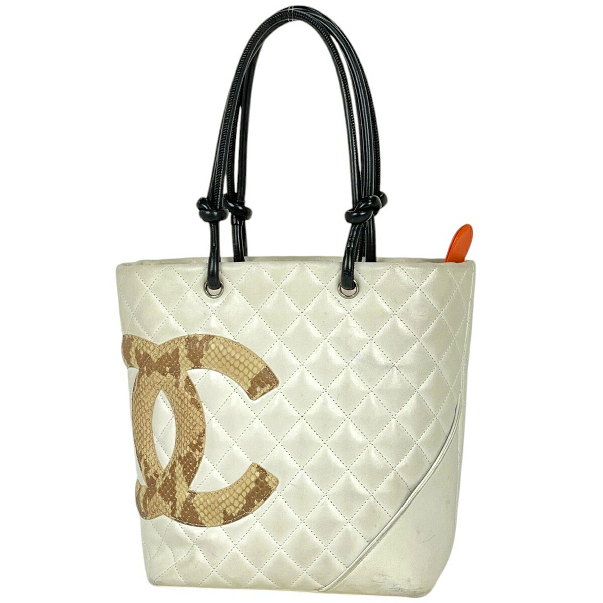 【楽天市場】シャネル CHANEL カンボンライン ミディアム トートバッグ ココマーク ハンドバッグ トートバッグ レザー ホワイト ...