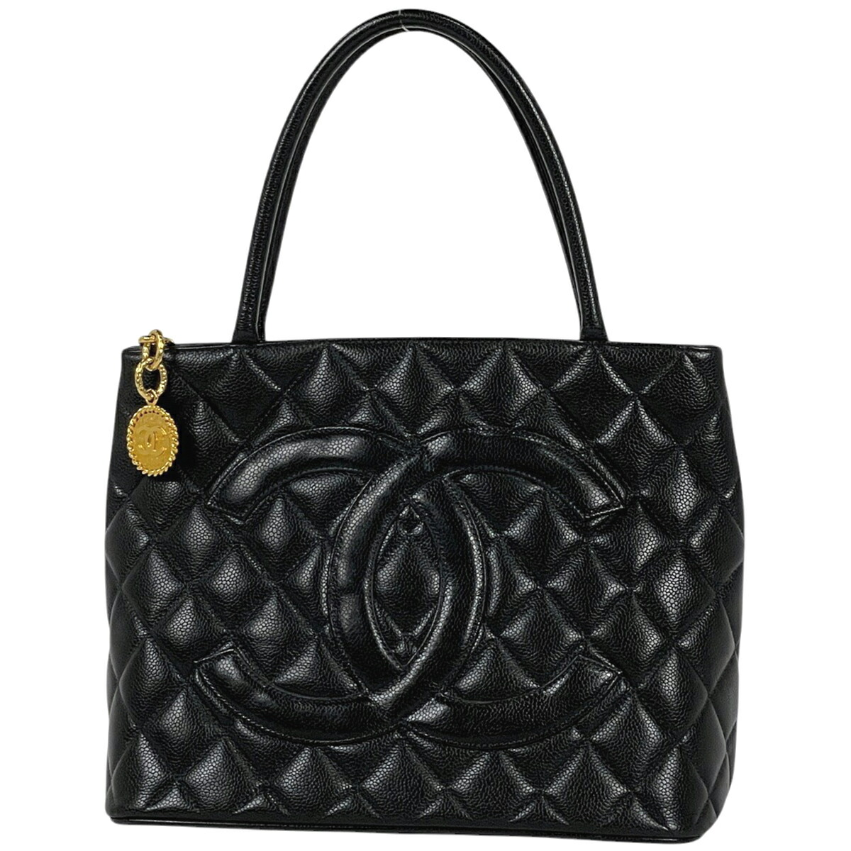 【楽天市場】シャネル CHANEL 復刻トート ハンドバッグ ココマーク トートバッグ キャビアスキン ブラック レディース 【中古】：バイ ...