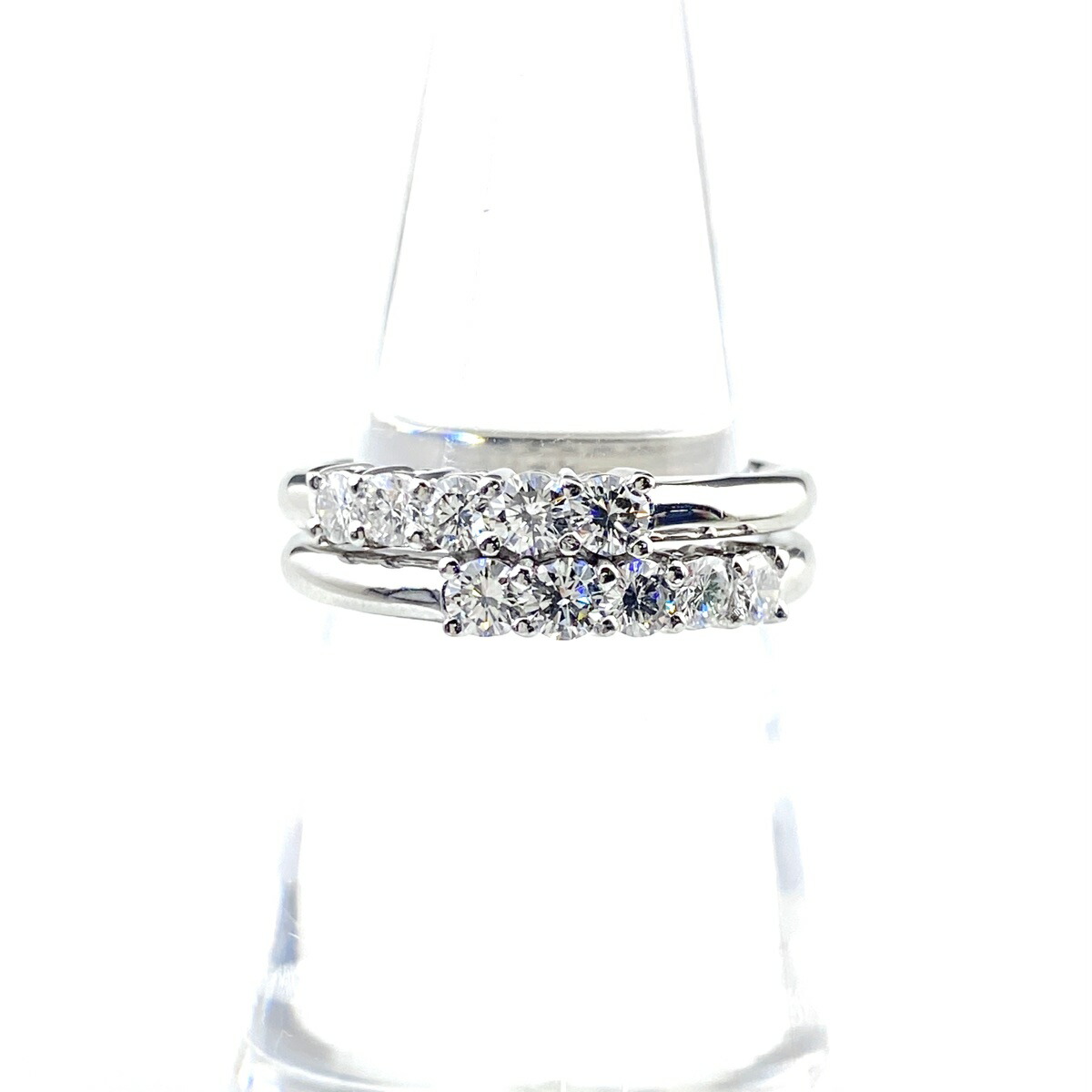 【楽天市場】星の砂 HOSHI no SUNA メレダイヤ デザインリング プラチナ 指輪 リング 11号 Pt900 ダイヤモンド レディース 【中古】：バイセル 楽天市場店